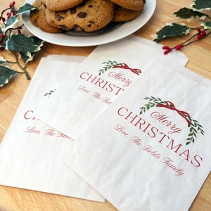 LINED Christmas Treat Bags - Merry Christmas Cookie Bags, Gift Bags ...