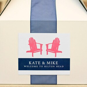 Adirondack Chair Wedding Welcome Bag Stickers - Printed Personalized ...