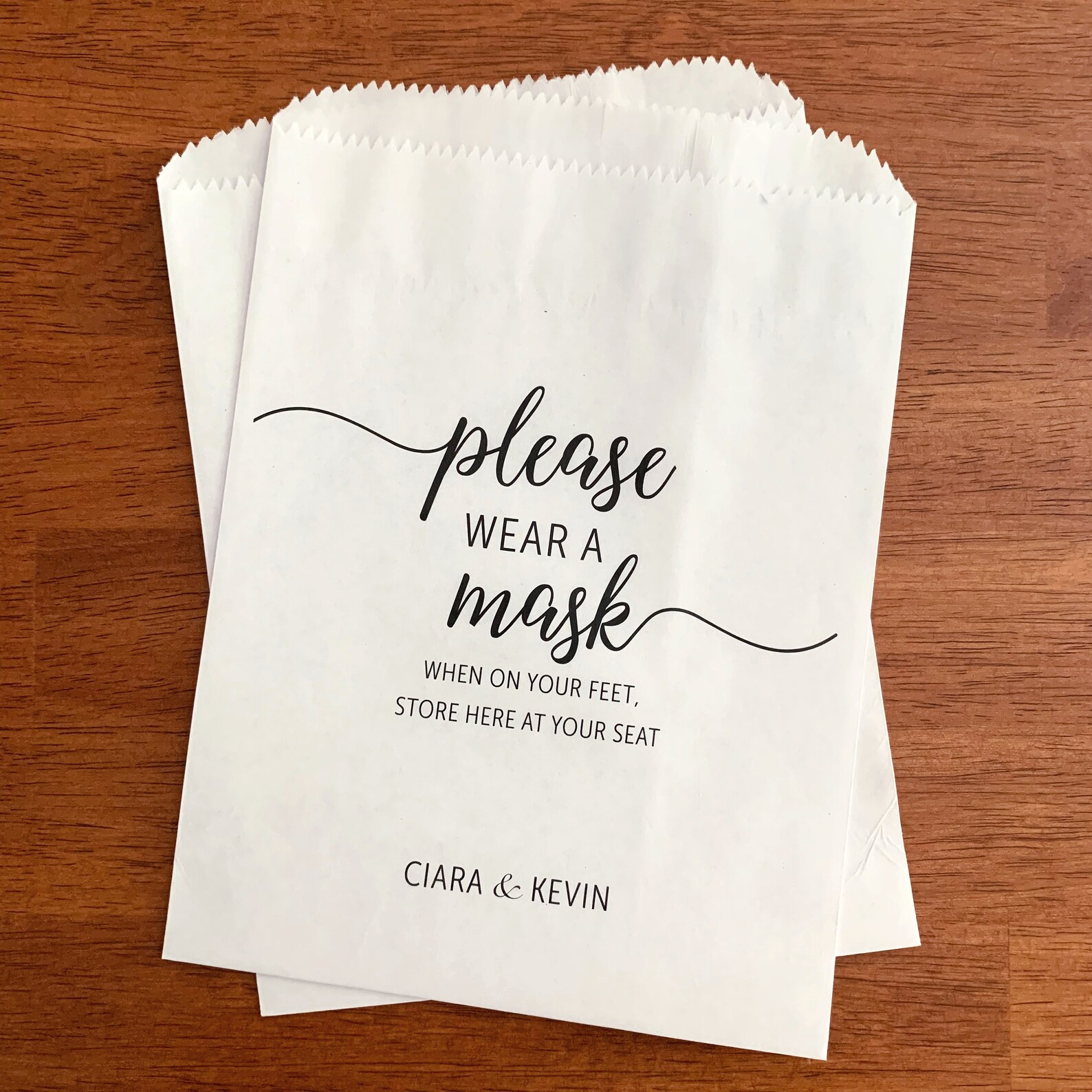 Personalized Mask Bags for Wedding Guests - Face Mask Bags for Covid ...
