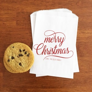 Christmas Treat Bags LINED - Holiday Cookie Bags, Candy Bags, Paper ...