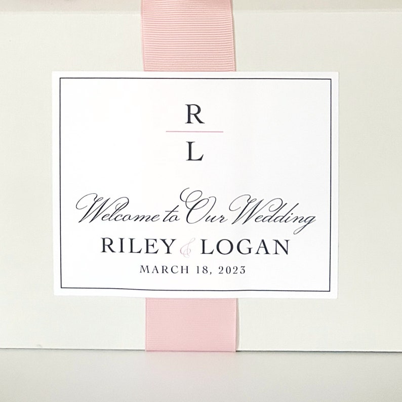 Initials Logo Wedding Welcome Boxes Hotel Welcome Box Out - Etsy