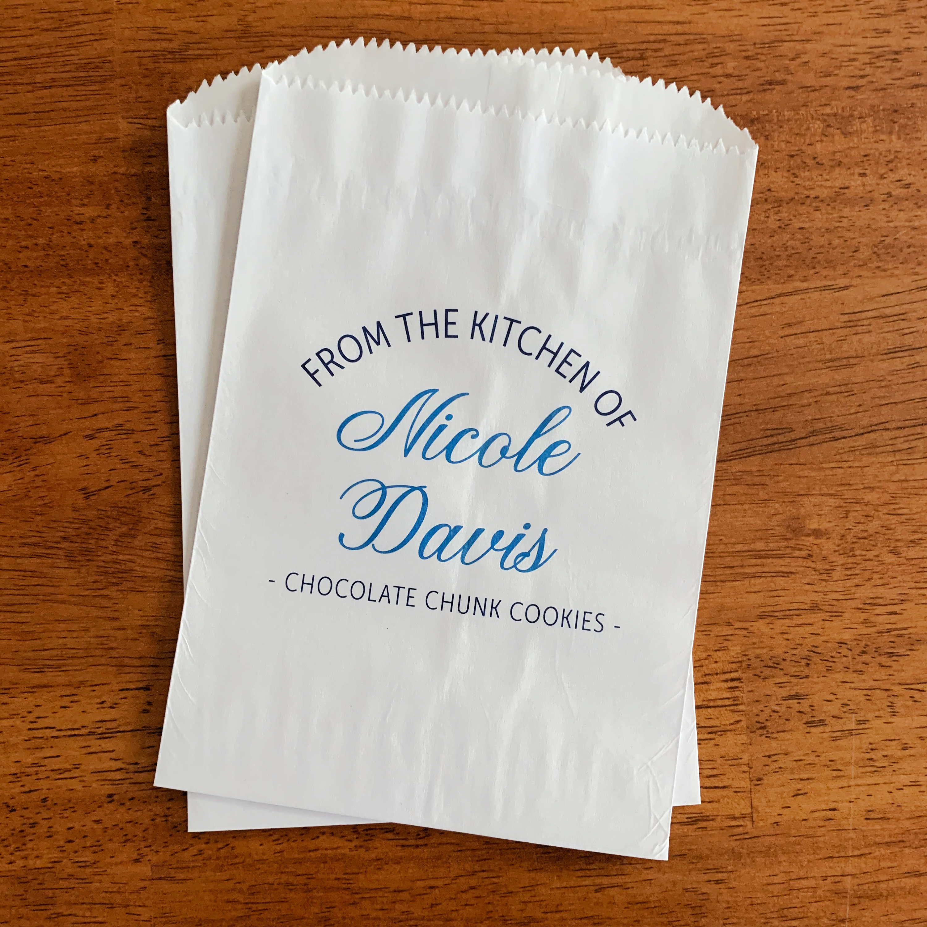 LINED Personalized Bakery Bags - "from the Kitchen Of" - Homemade Treat ...