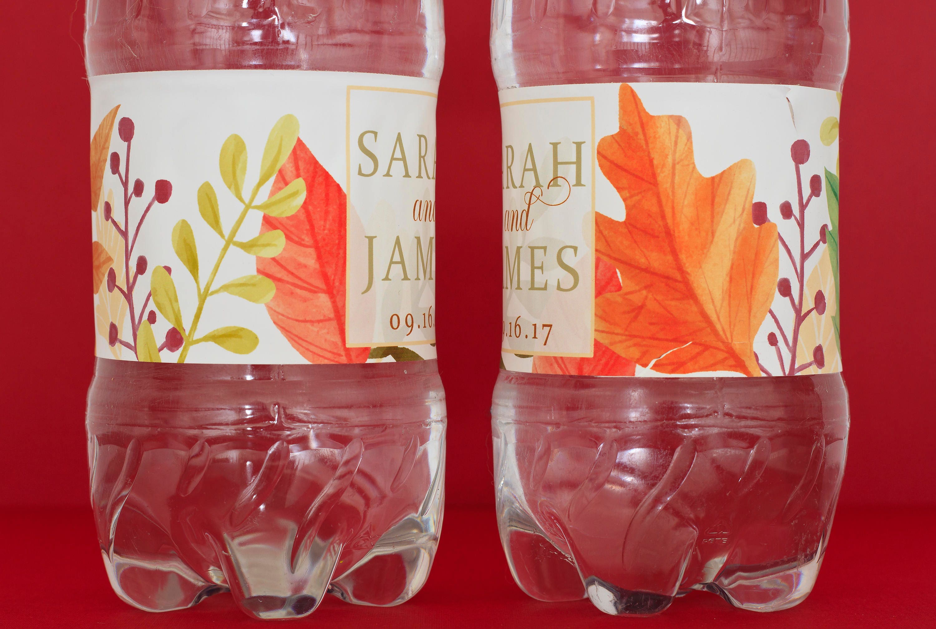 Fall Wedding Water Bottles Labels Waterproof Fall Wedding | Etsy