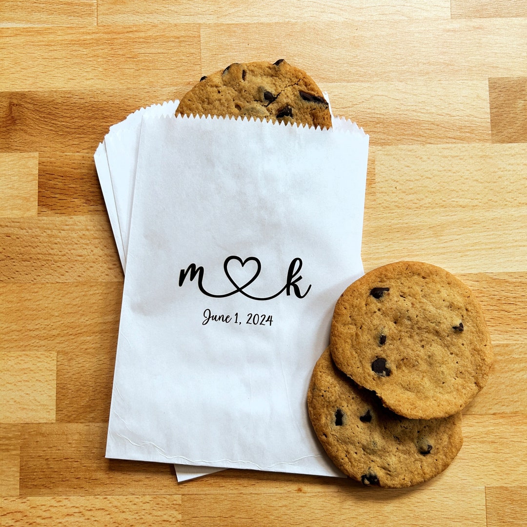 LINED Wedding Favor Bags - Wedding Cookie Bags, Candy Bags, Dessert ...