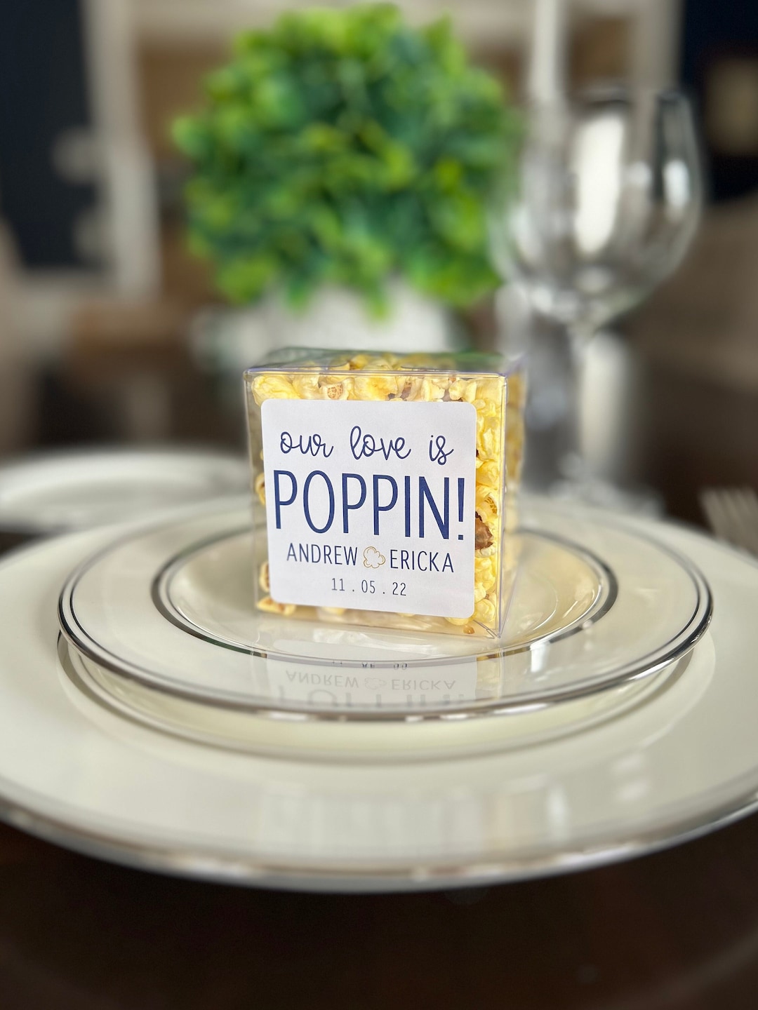Wedding Popcorn Boxes - Bridal Shower Thank You Favor - Our Love is ...