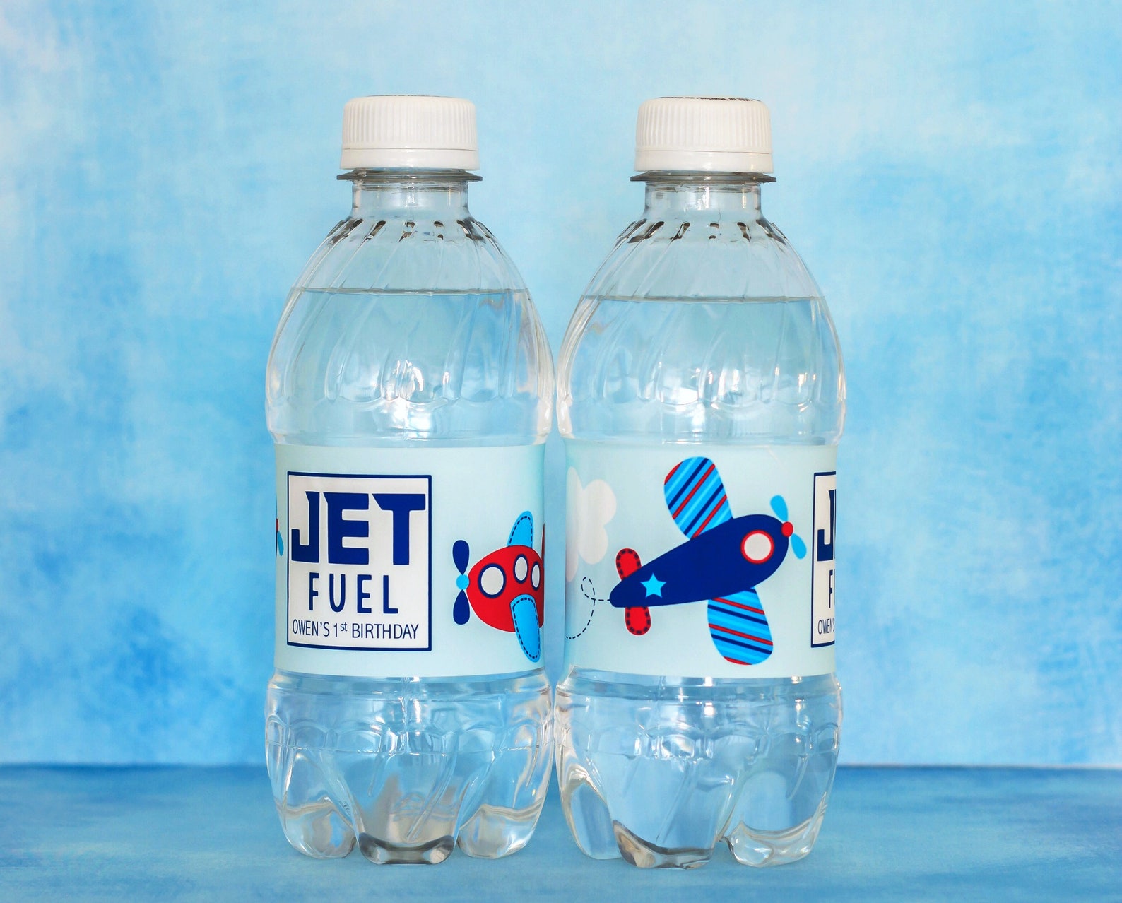 Airplane Birthday Water Bottle Labels Waterproof Plane | Etsy