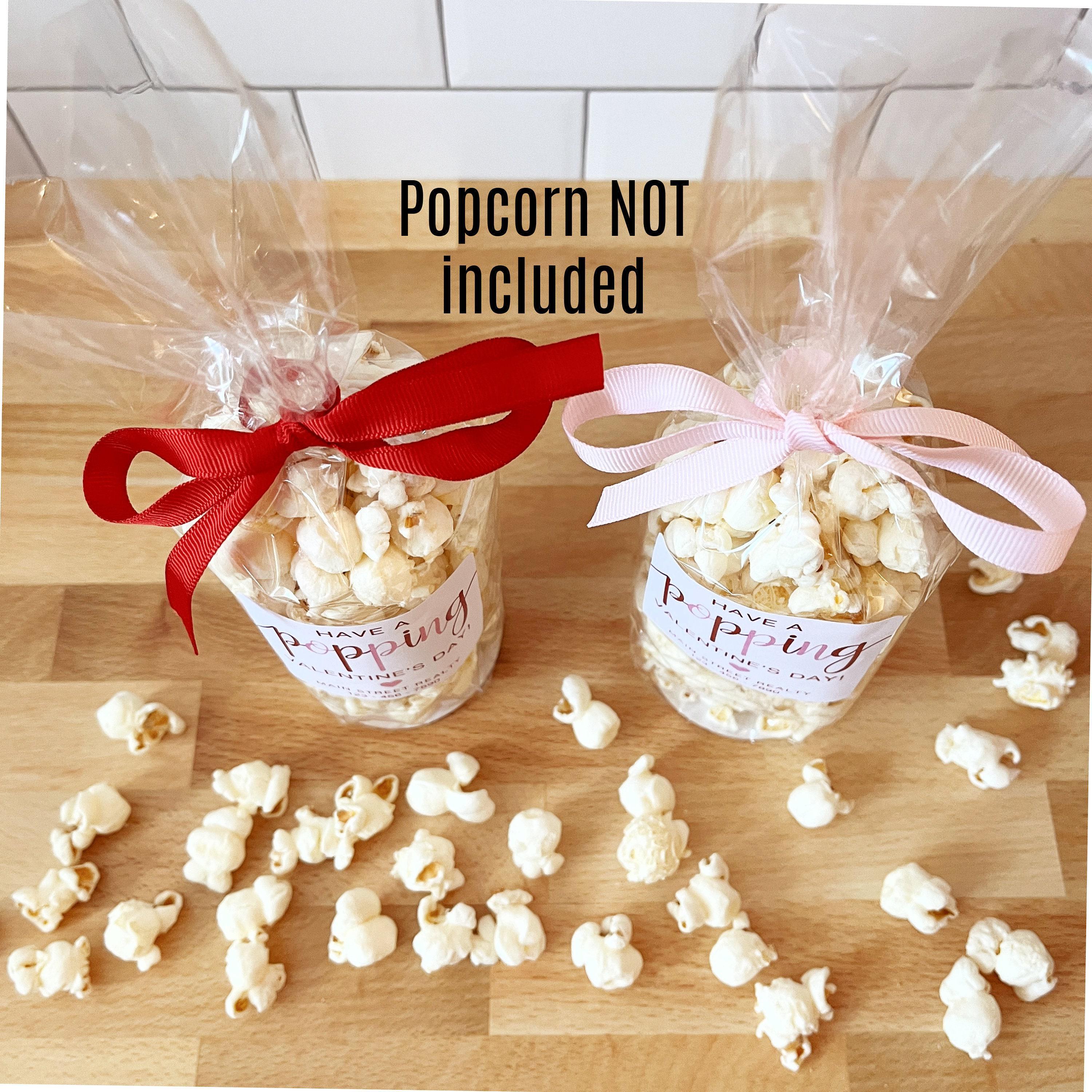 Valentine's Day Popcorn Bags & Ribbon - Personalized Valentines Gifts ...
