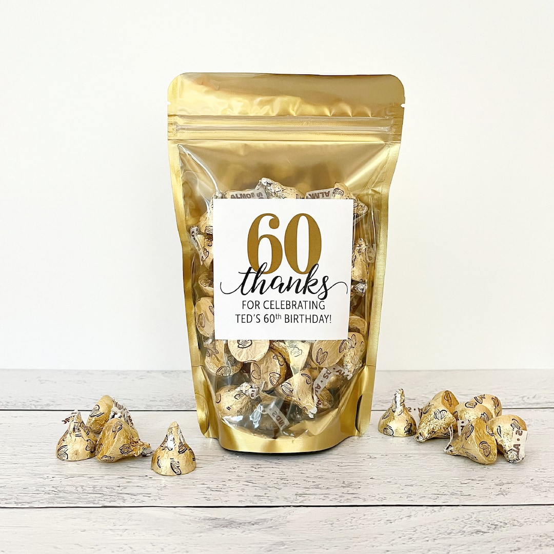 Birthday Party Favor Bags - Milestone Birthday Candy, Treat, Popcorn ...