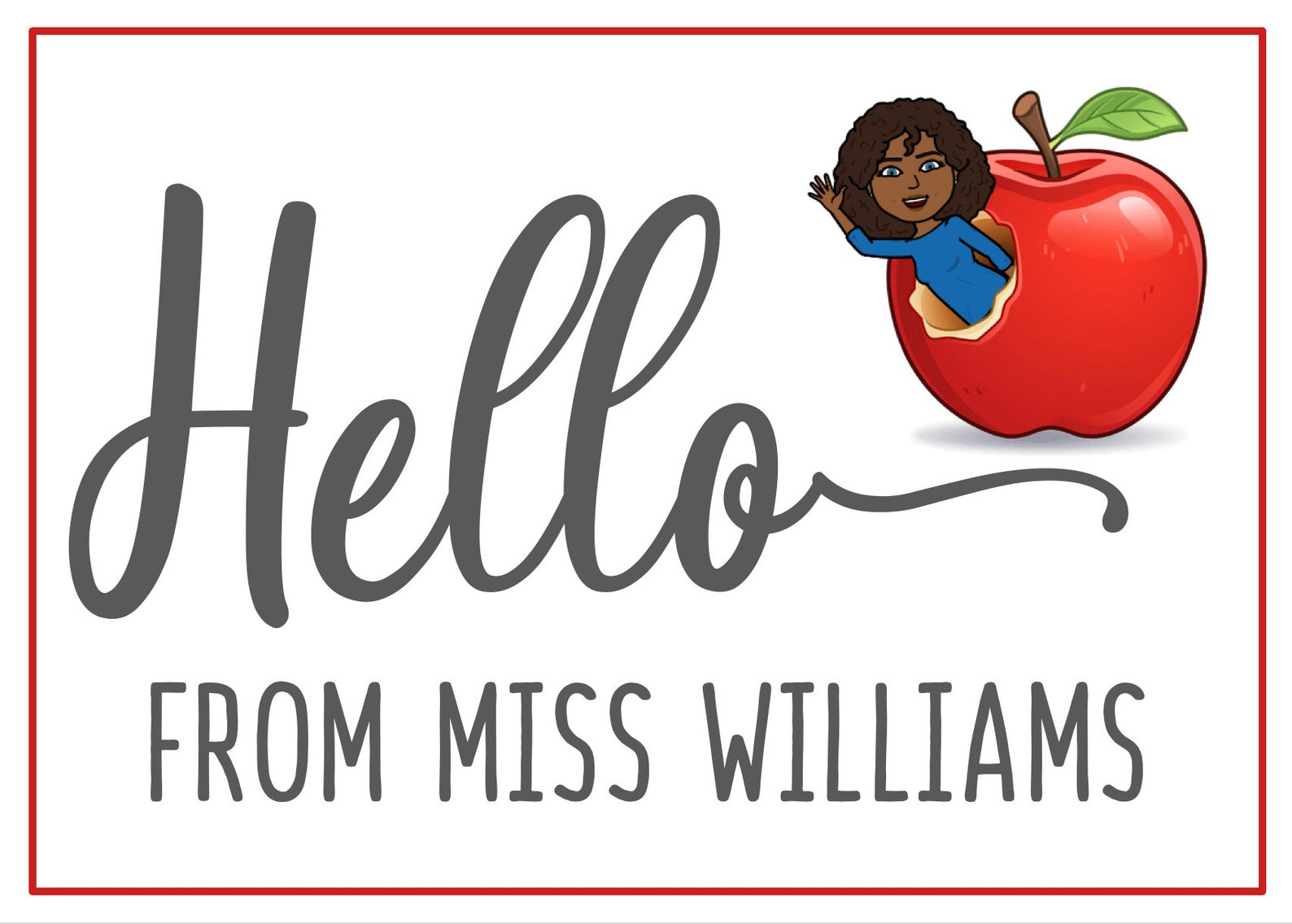 Bitmoji Teacher Postcards for Students Student Post Cards | Etsy