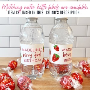 Strawberry First Birthday Favors Bags - Berry Sweet 1st Birthday ...