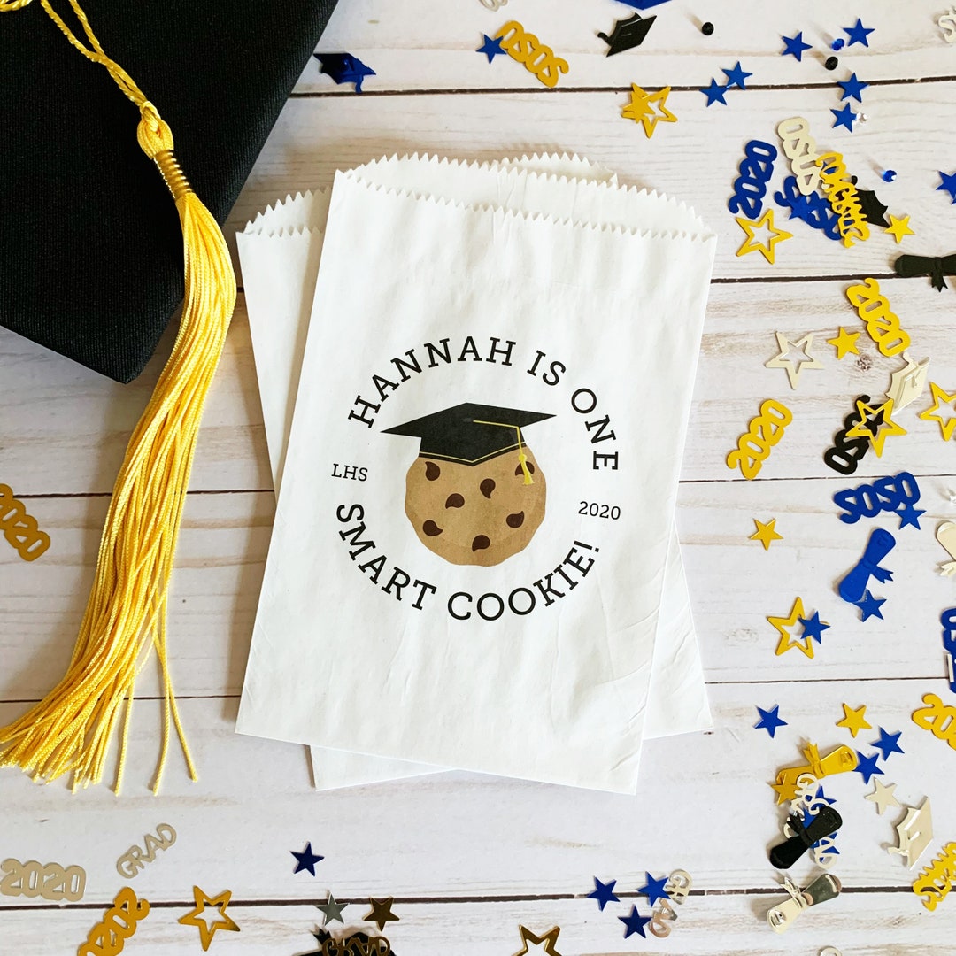 One Smart Cookie Graduation Party Favor Bags - Graduation Cookie Bags ...