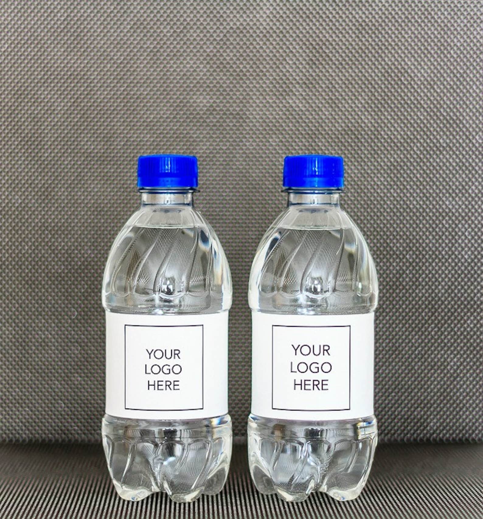 Logo Water Bottle Labels Printed WATERPROOF Water Bottle - Etsy