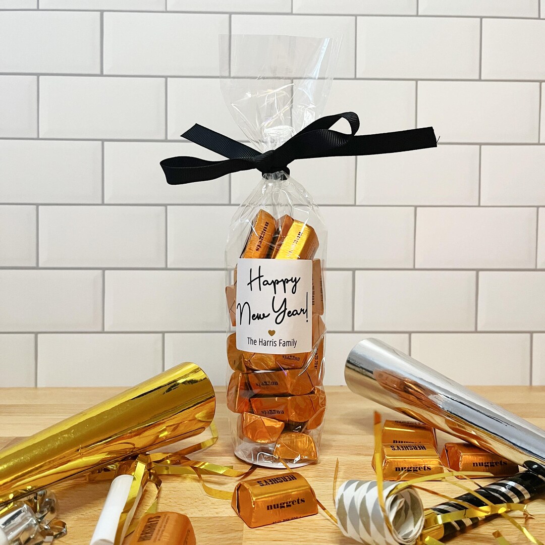 NYE Party Favor Bags & Ribbon - New Years Wedding Favors - Gift Bags ...