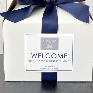Corporate Event Welcome Gift Boxes With Logo Conference Lunch Gable ...