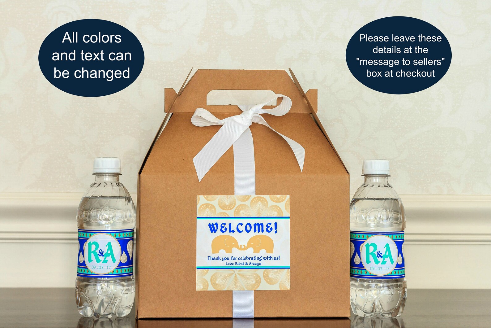 Indian Wedding Welcome Box Labels. Indian Wedding Favors. | Etsy