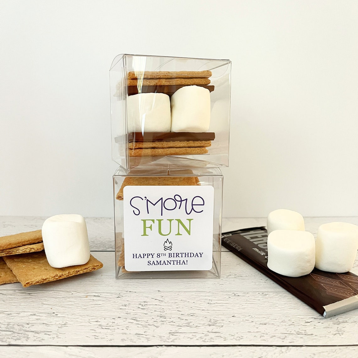 S'more Birthday Party Favor Boxes - S'more Kits - Smore Fun - Camping ...