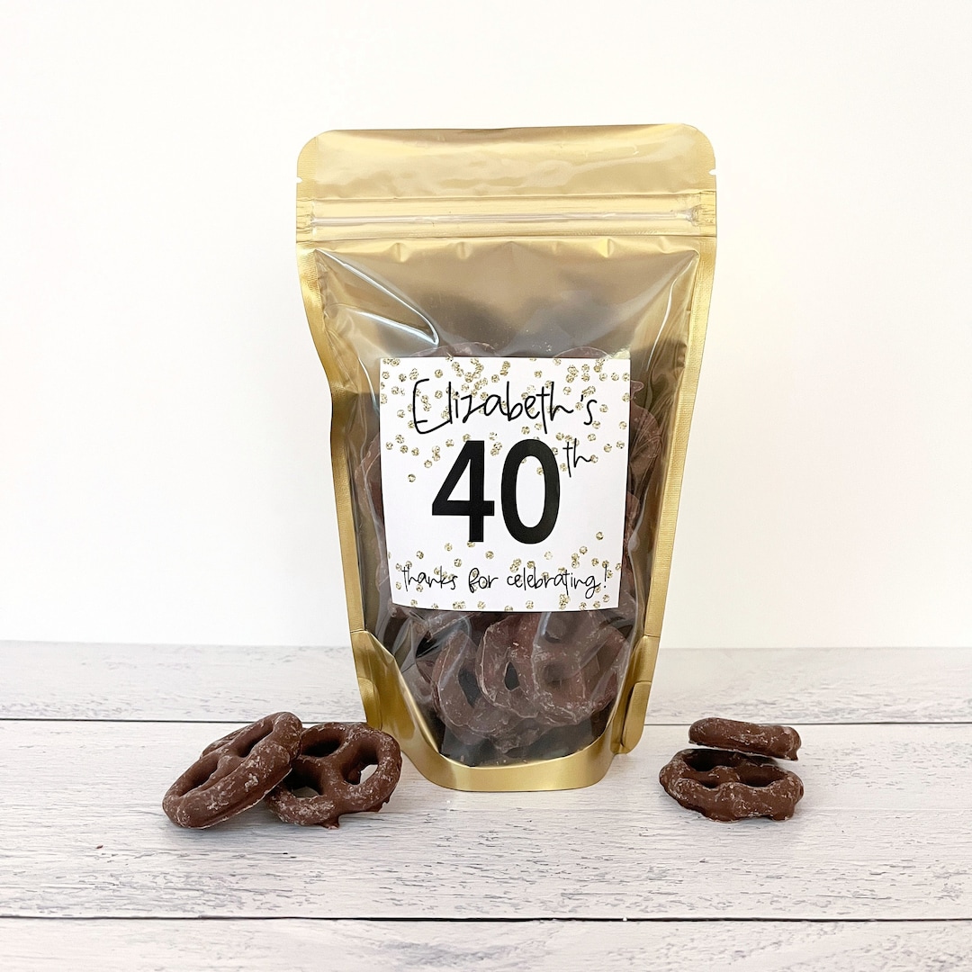 Birthday Party Favor Bags - Adult Birthday Candy, Treat, Popcorn Bar ...