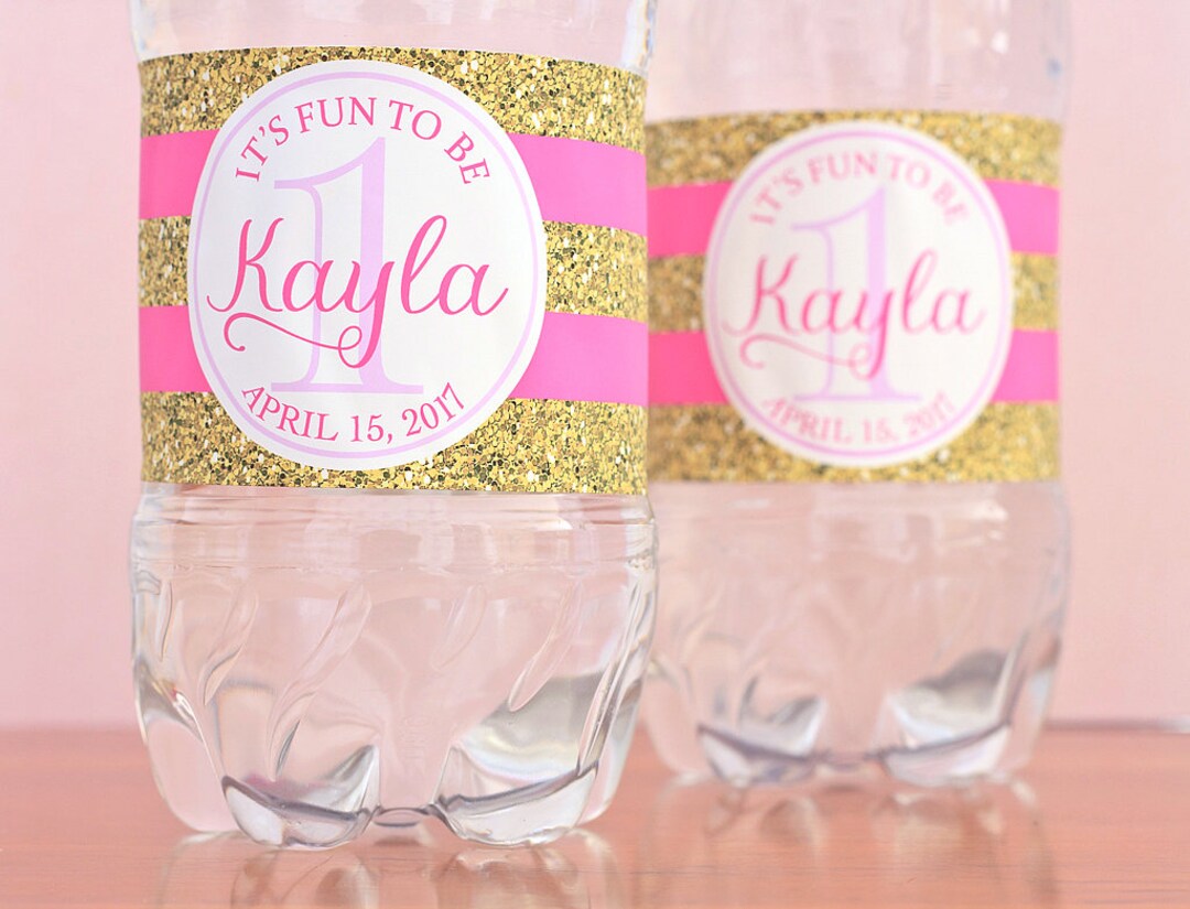 First Birthday Water Bottle Labels 1st Birthday Party Favors - Etsy