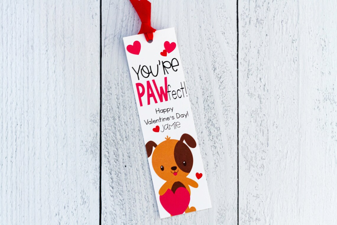 Animal Valentine's Bookmarks Funny Valentine's Day - Etsy