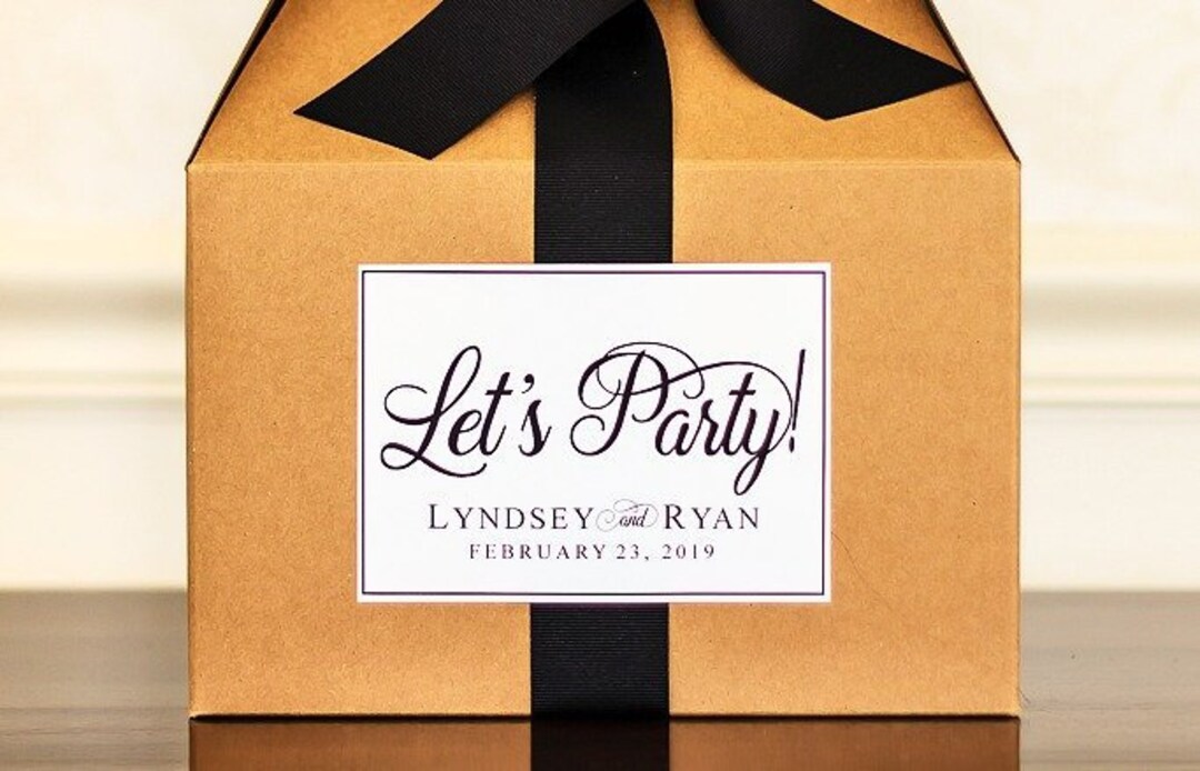 4x5" Large Wedding Hotel Welcome Bag Stickers - Gift Bag Stickers for ...