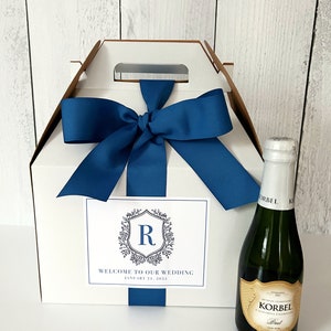 Large Wedding Crest Welcome Boxes Welcome Boxes for Wedding Guests ...