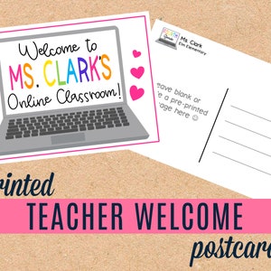 Online Classroom Welcome Postcards for Students - Distance Learning ...