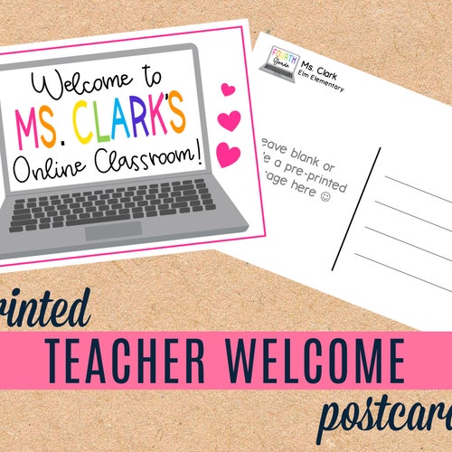 Welcome Postcards for Students Teacher Notes to Students | Etsy