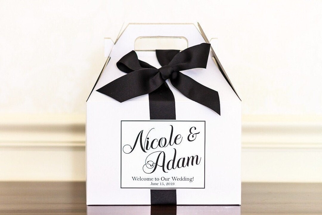 ASSEMBLED Large Wedding Gable Boxes Hotel Wedding Welcome Boxes for ...