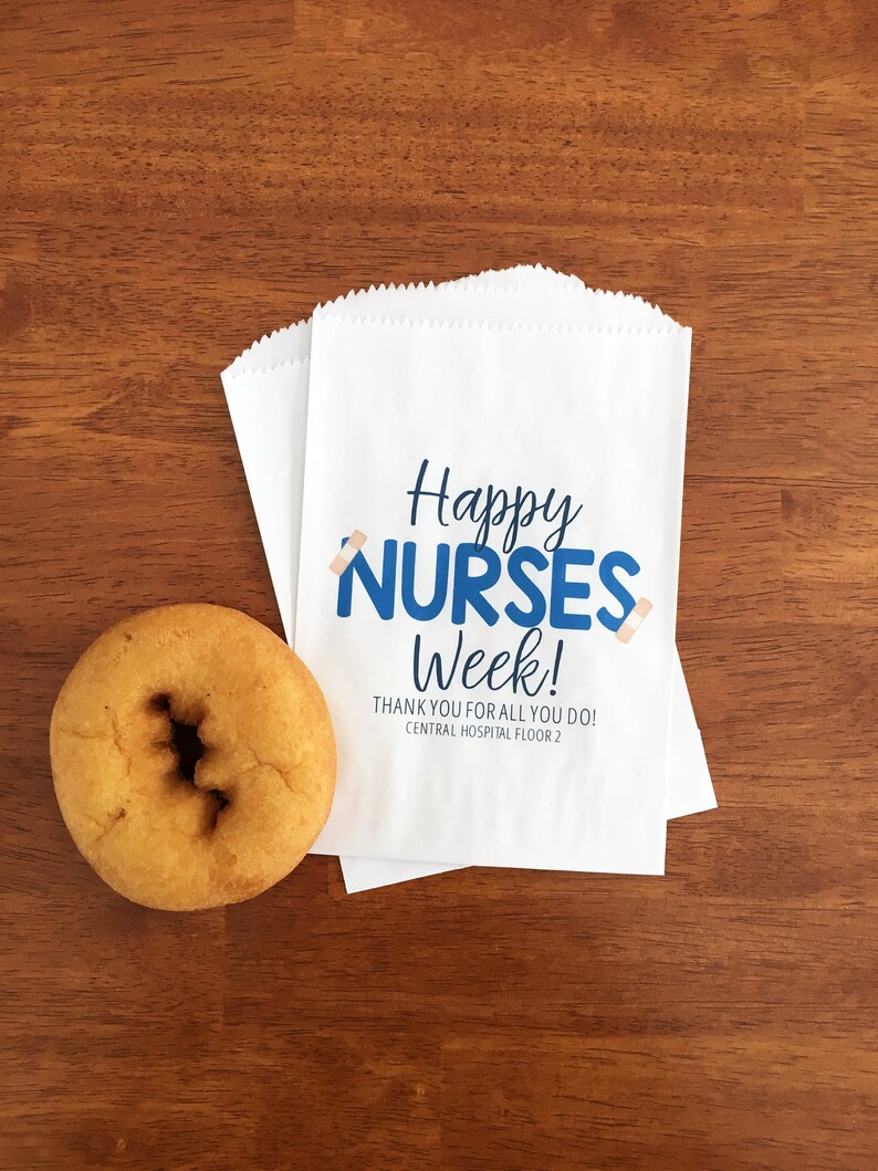 Nurses Week Treat Bags LINED Candy Bags Donut Bags Cookie - Etsy