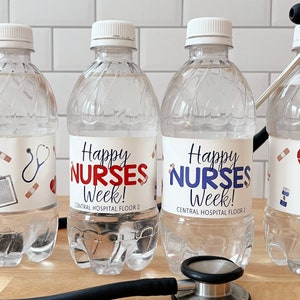 Nurses Week Water Bottle Labels Nurses Appreciation Party Ideas Nurses ...