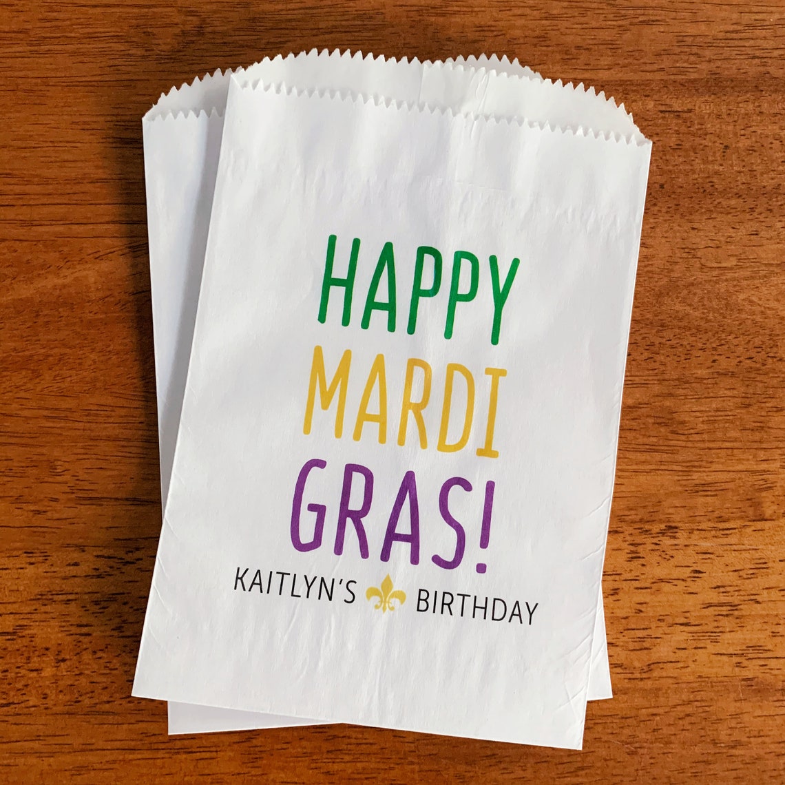 Mardi Gras Party Favor Bags Custom Mardi Gras Themed - Etsy