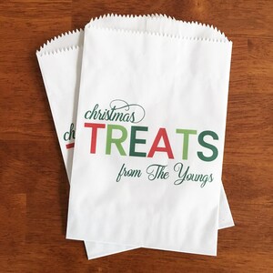 Christmas Treat Bags LINED - Holiday Goodie Bags for Candy ...