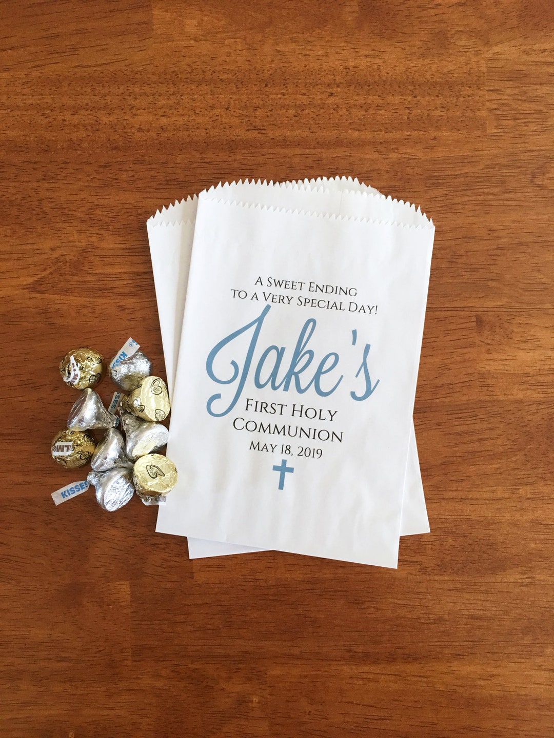 First Communion Favor Bags LINED - First Holy Communion, Baptism Treat ...