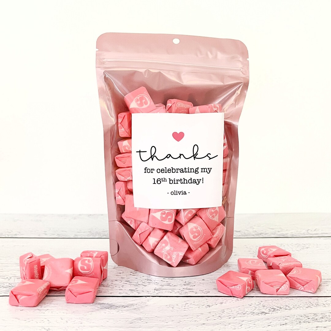 Personalized Birthday Favor Bags - Teenager Birthday Party - Candy Bar ...