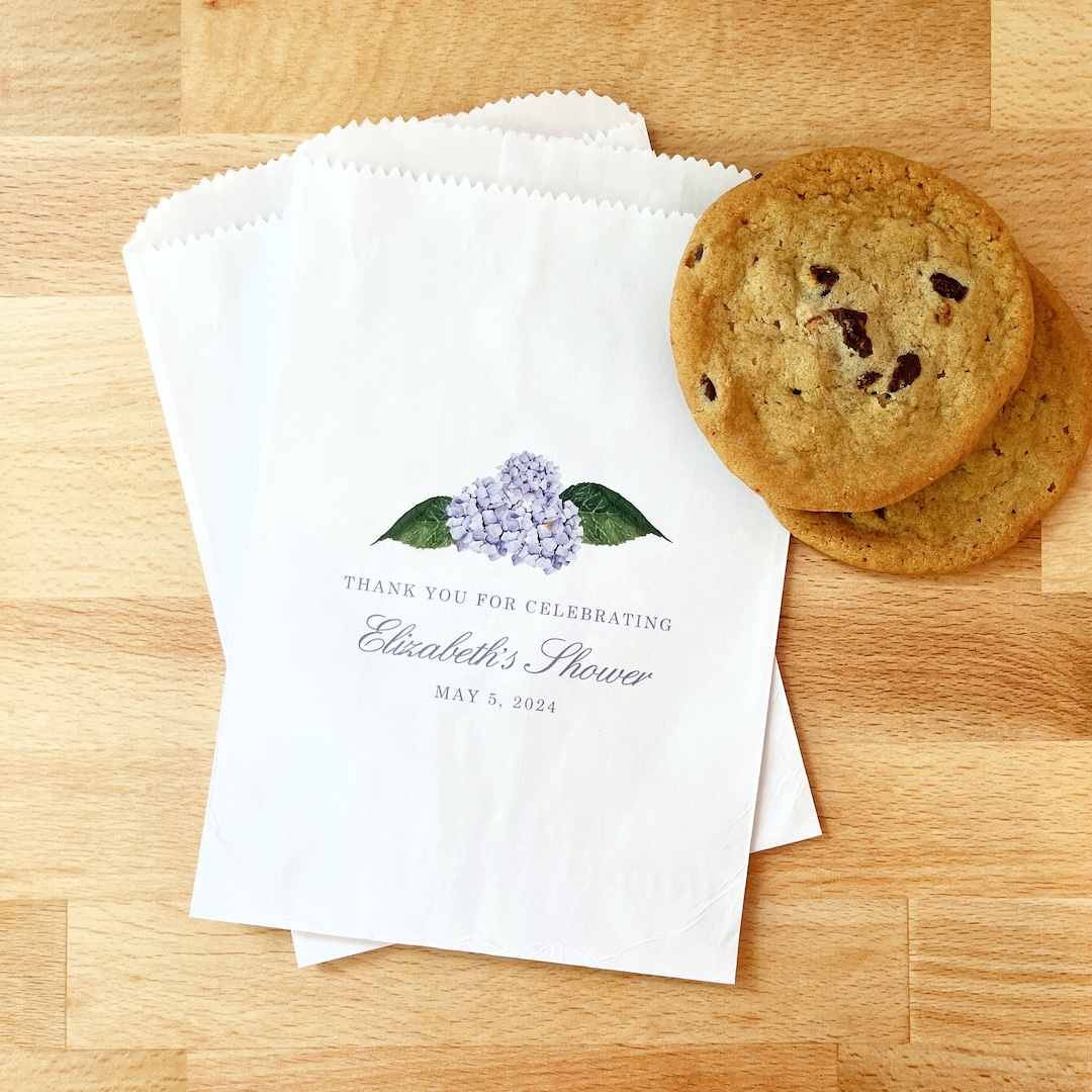 Hydrangea Party Favor Bags - Personalized Wedding, Bridal & Baby Shower ...