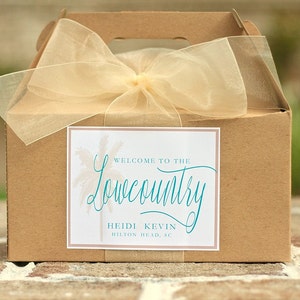 Carolina Wedding Welcome Bag Sticker. Palmetto Tree, Lowcountry, Hilton ...