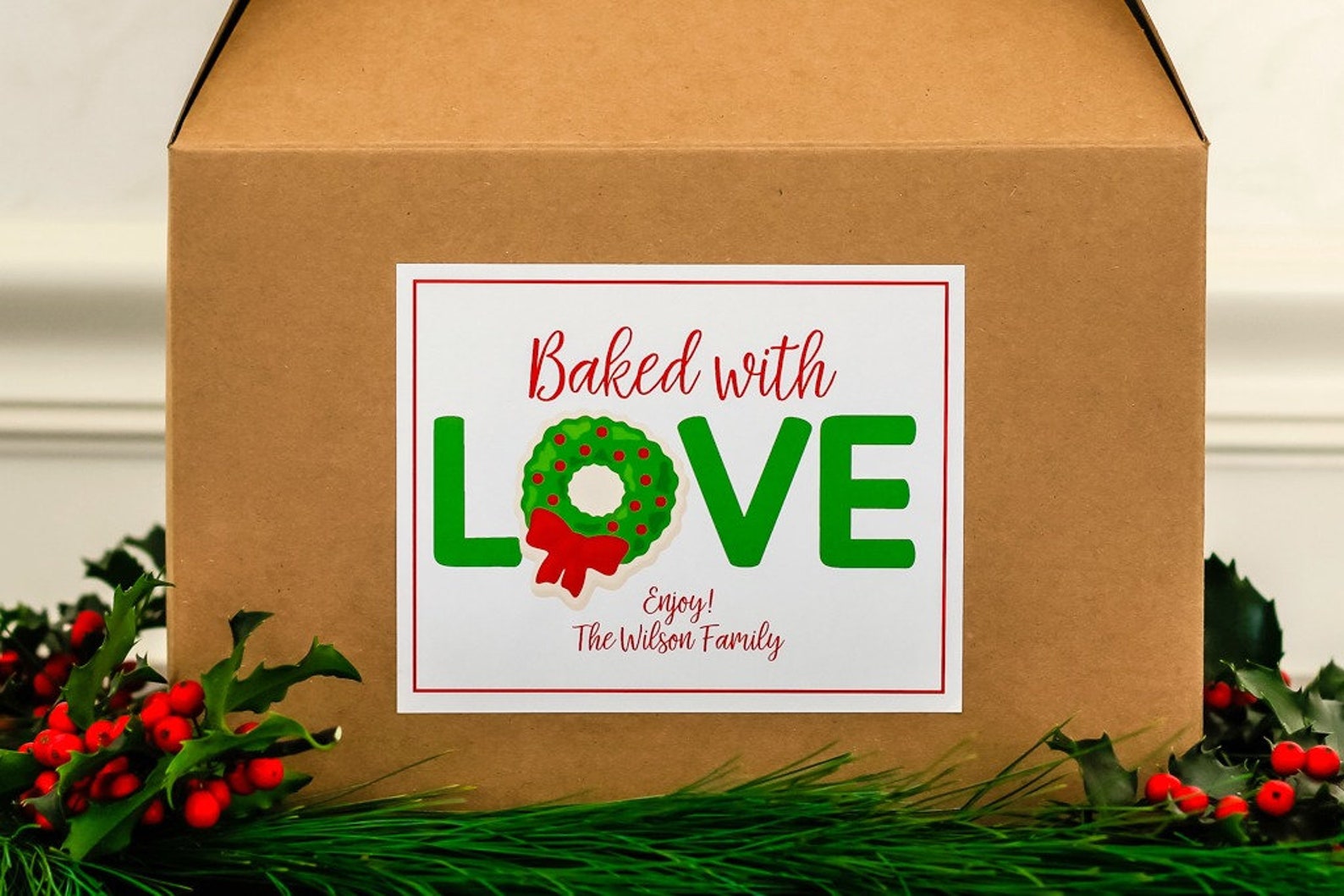 Personalized Christmas Gable Box Holiday Gift Box Baked - Etsy