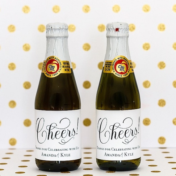 Champagne Dripping Mini Wine Bottle Labels ANY AGE Silver Drip Glitter ...