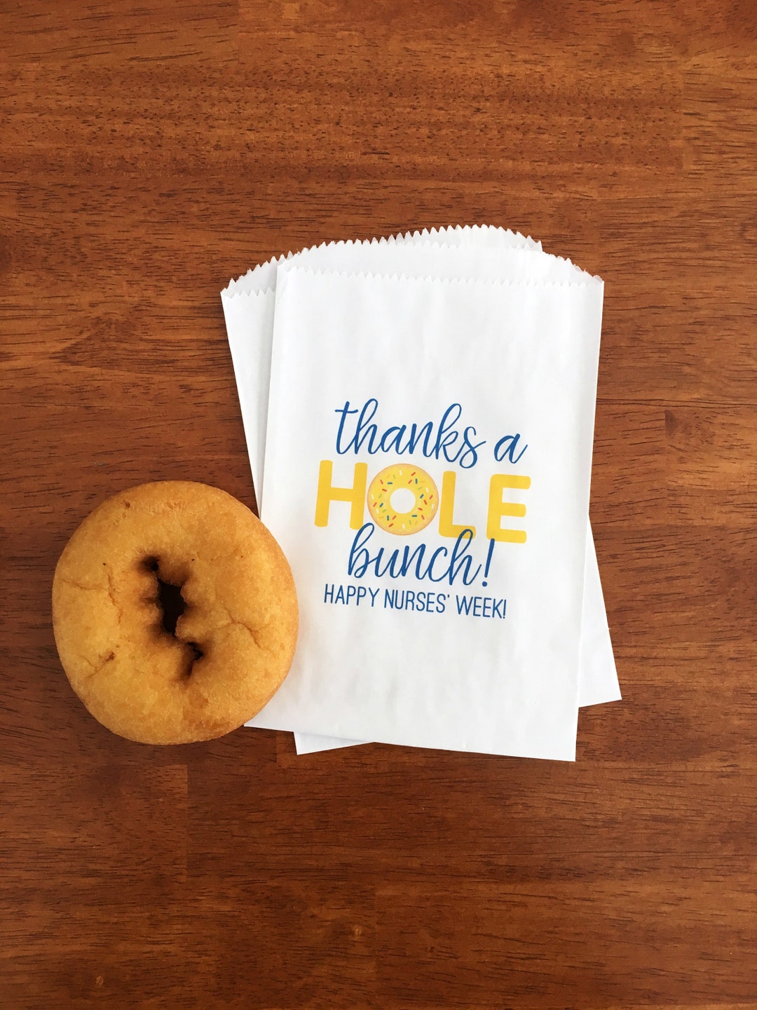Nurses Week Donut Bags LINED - Nurse Appreciation Week Gift - Employee ...