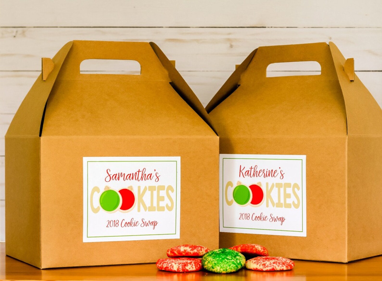 Cookie Swap Party Kits - Includes Personalized Gable Boxes & Cookie ...