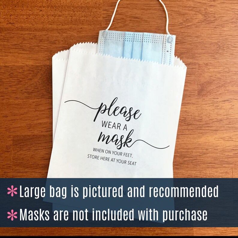Personalized Mask Bags for Wedding Guests - Face Mask Bags for Covid ...