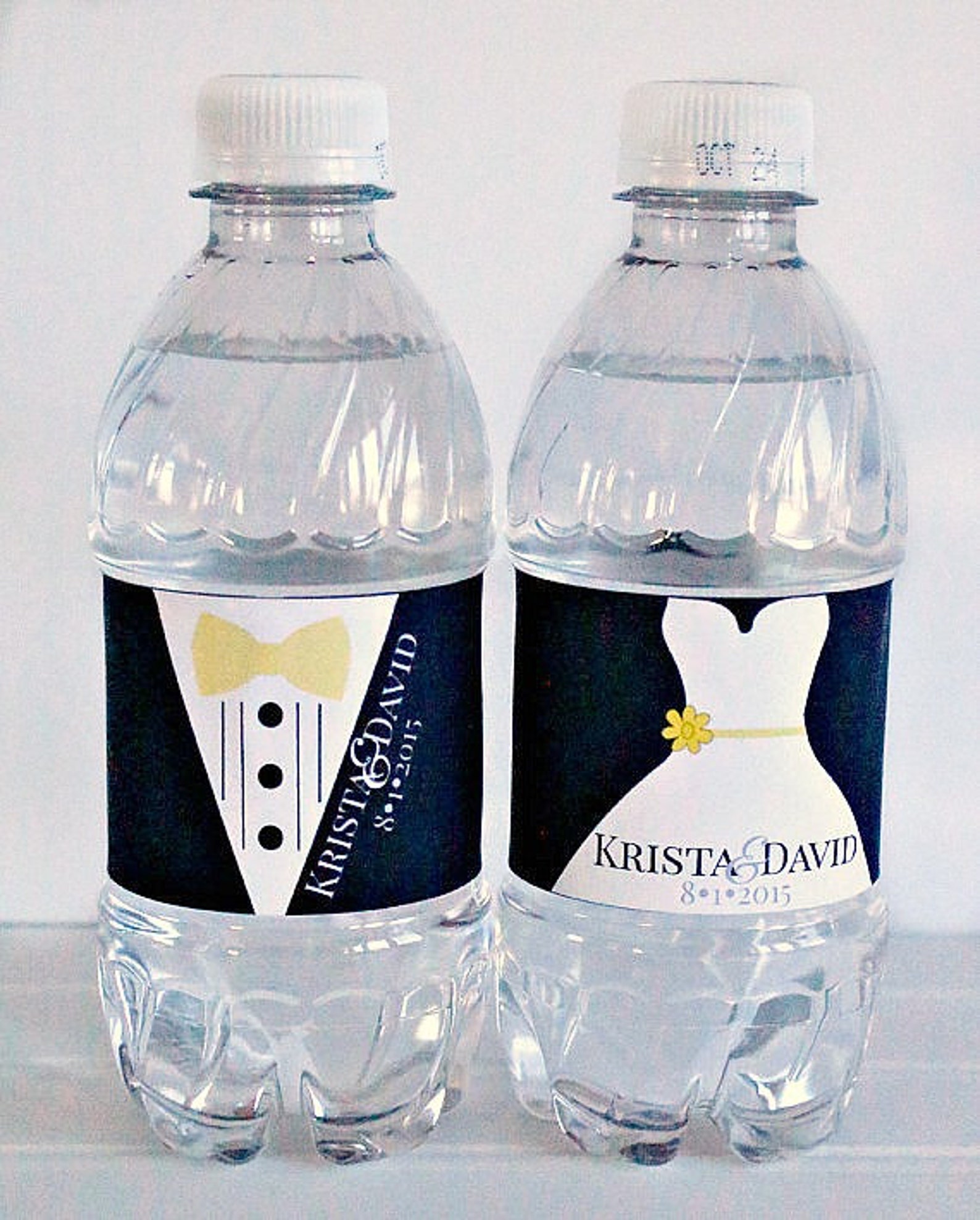 PRINTED Wedding Water Bottle Labels // Personalized Waterproof Stickers ...