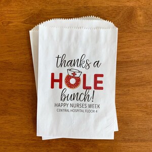 Nurses Week Donut Bags LINED - Nurses Week Gift Bags - Nurse ...
