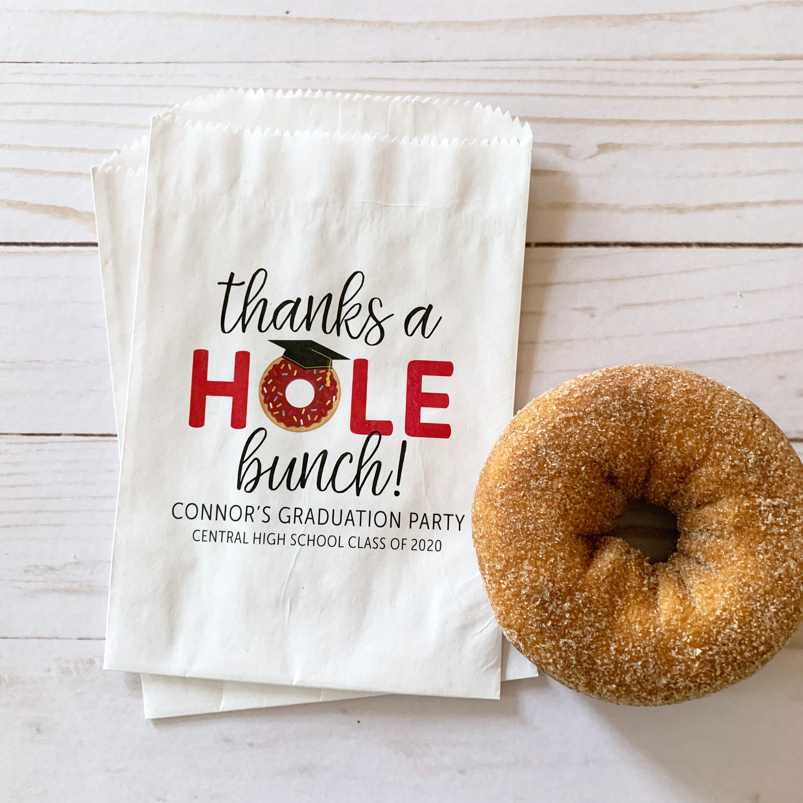 LINED Graduation Donut Bags Class of 2022 Graduation Party - Etsy