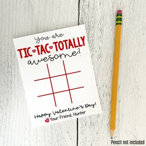 PRINTED Tic Tac Toe Valentine's Day Cards for Kids - Class, School ...