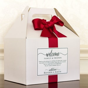 Wedding Welcome Boxes With Personalized Welcome Note Hotel Welcome ...