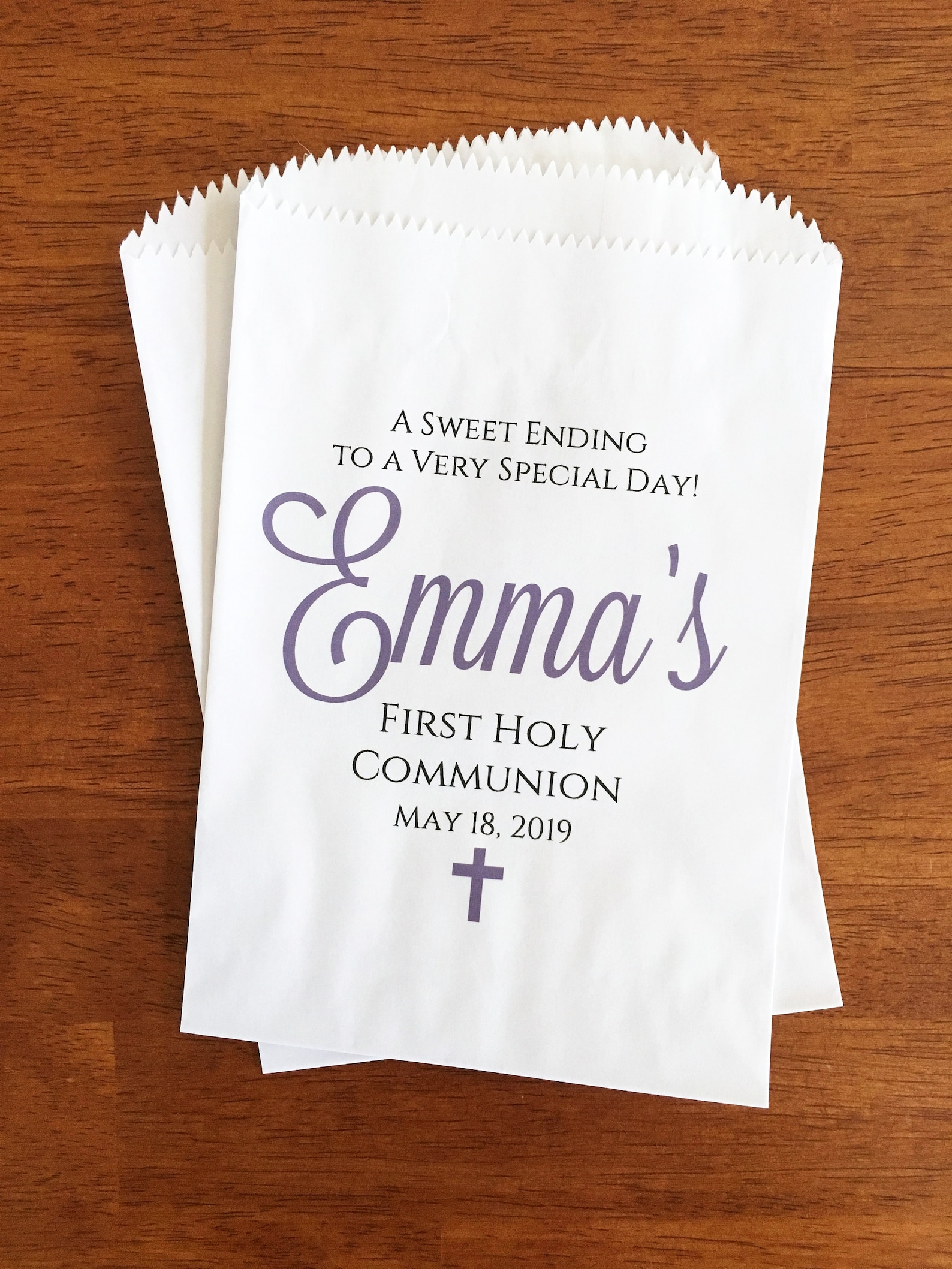First Communion Favor Bags LINED First Holy Communion - Etsy