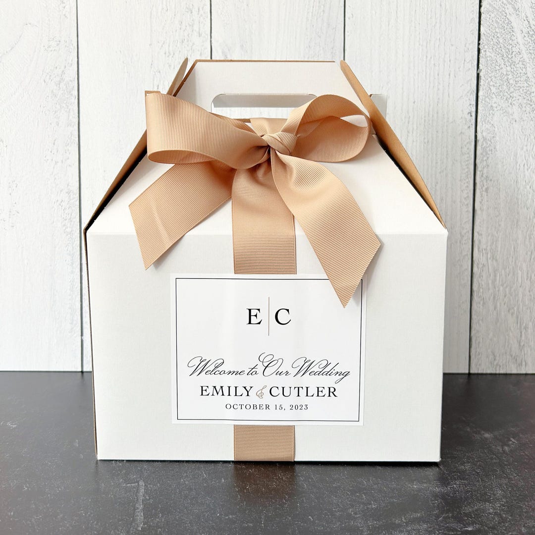 Initials Wedding Welcome Boxes - Hotel Welcome Box Gifts for Wedding ...