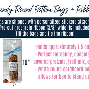 Wedding Favor Bags & Ribbon - Love Laughter and a Snack for After ...