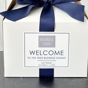 Corporate Event Welcome Gift Boxes With Logo - Conference Lunch Gable ...